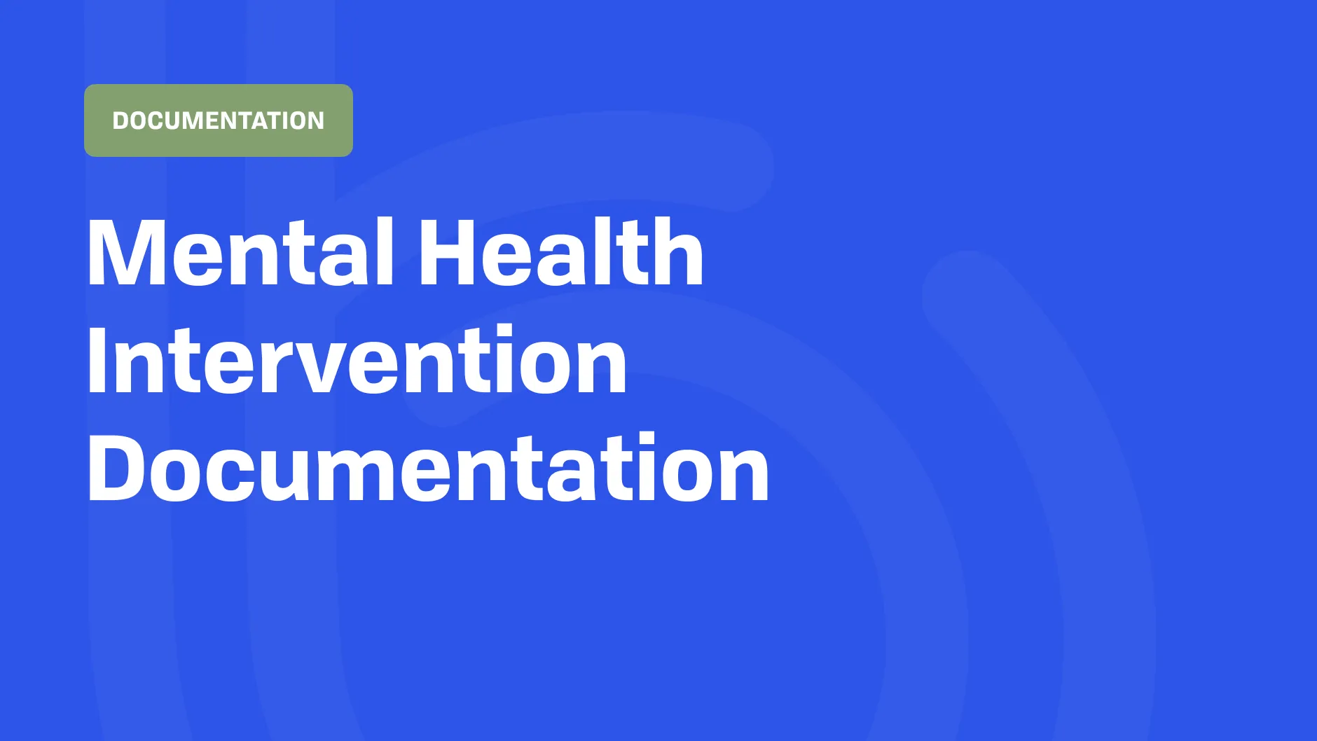 Mental Health Therapeutic Interventions: Documentation and Examples